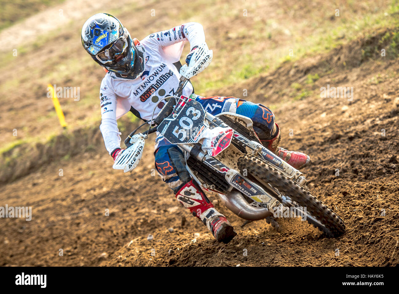 motocross rider in the race Stock Photo - Alamy