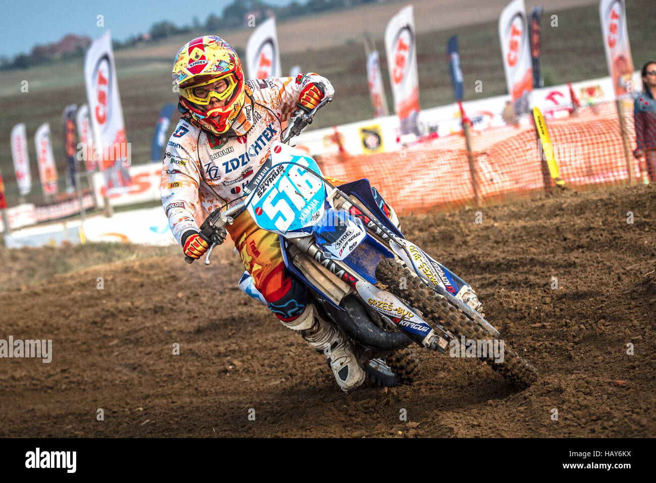 motocross rider in the race Stock Photo - Alamy