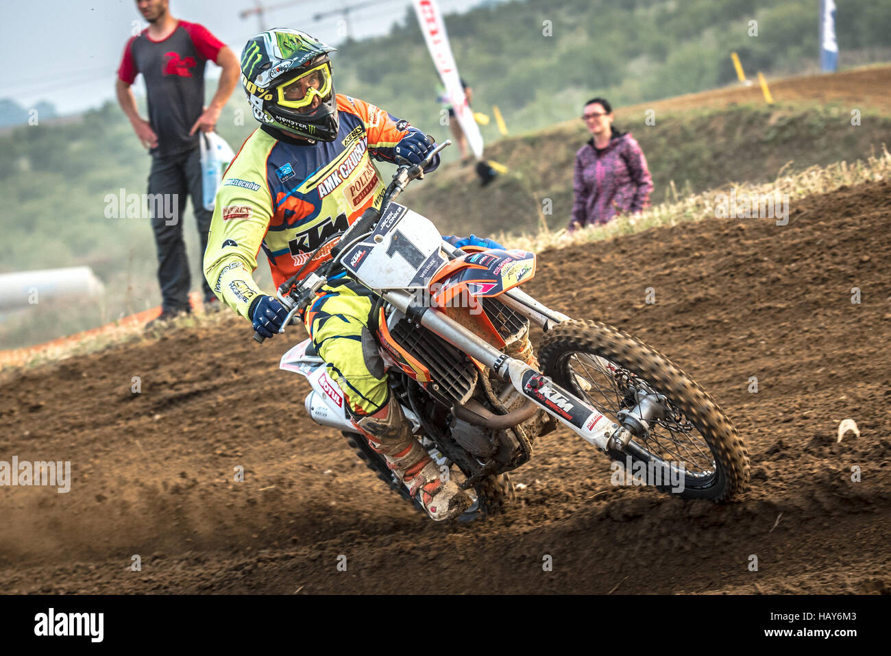 motocross rider in the race Stock Photo - Alamy