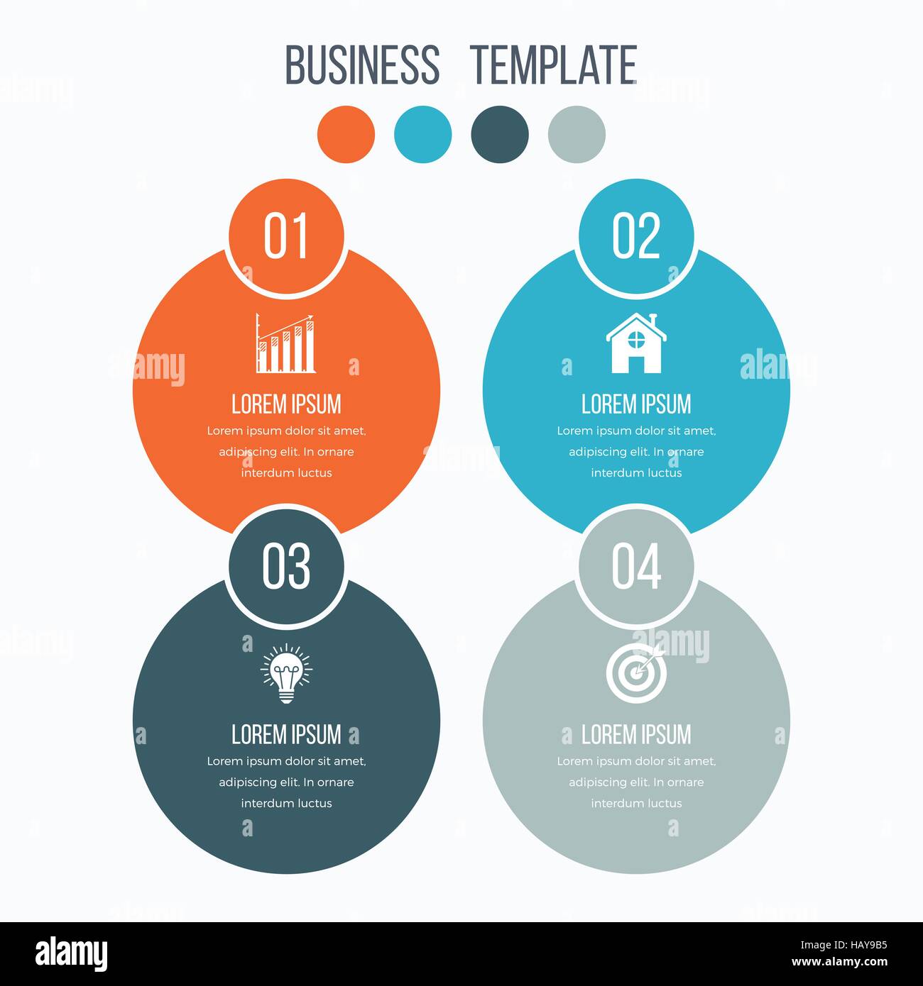 Infographic template target four Stock Vector Images - Alamy