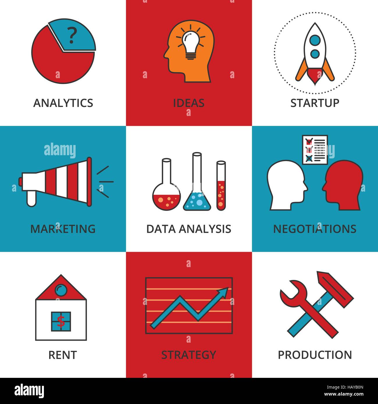 Stock Vector Linear icon Business Development Stock Vector Image & Art ...