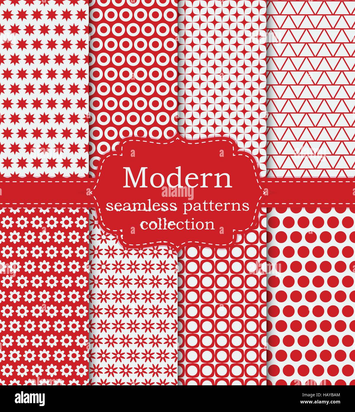 Vector Illustration Set Of Seamless Patterns Stock Vector Image And Art
