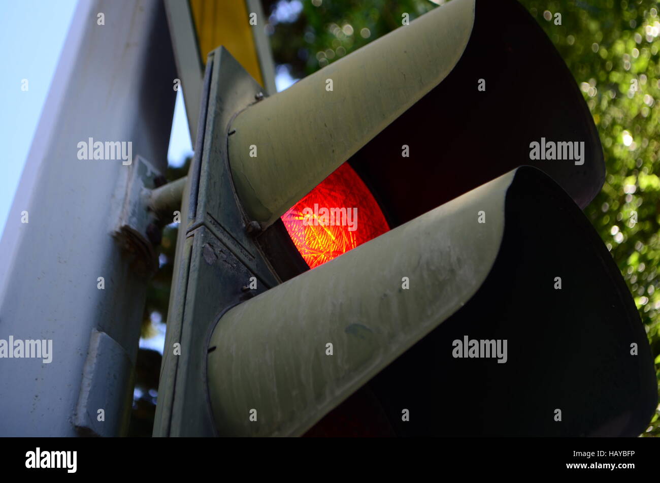 Trafic Light red on the street Stock Photo - Alamy