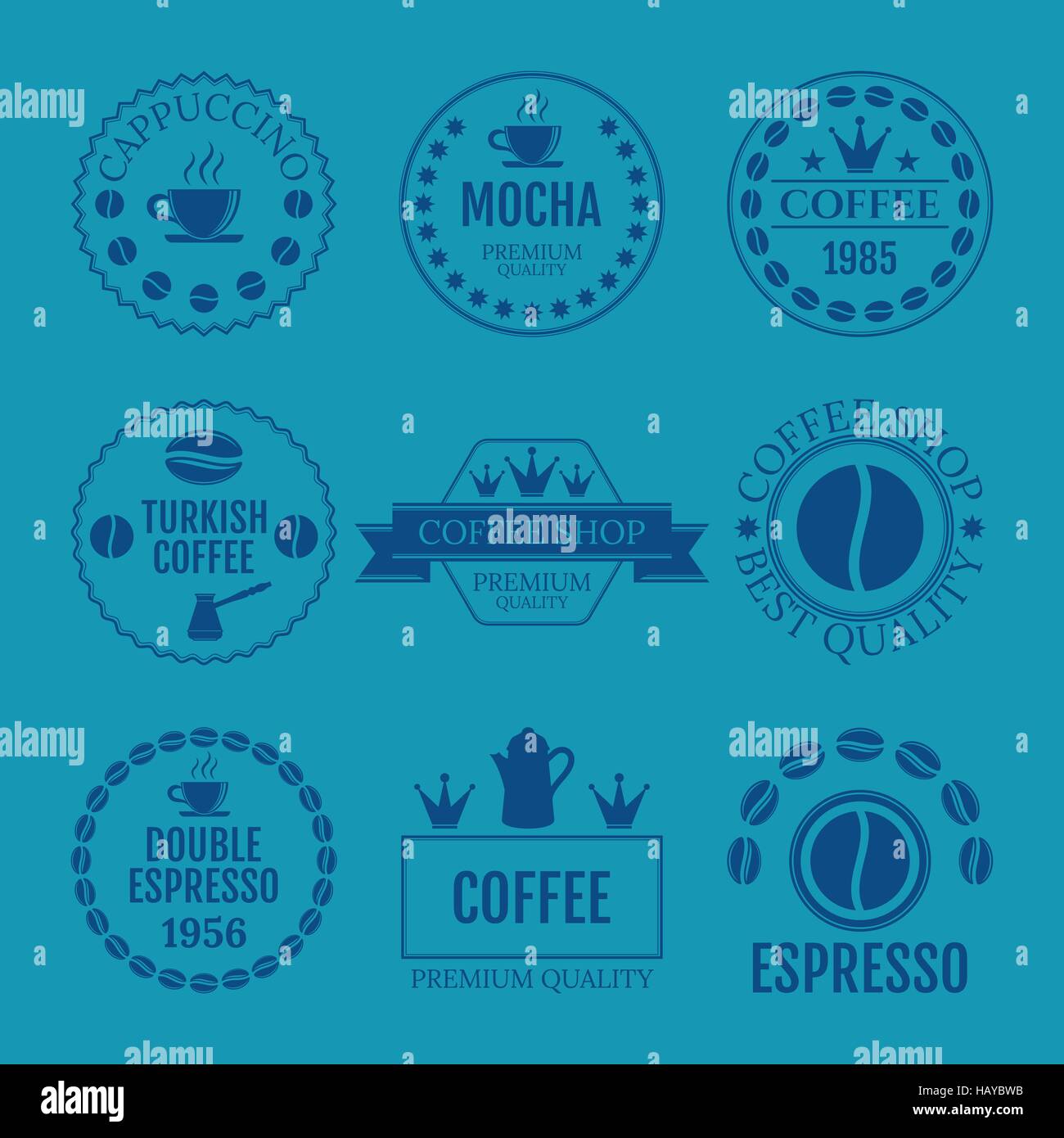 Vector illustration set of logos Stock Vector Image & Art - Alamy