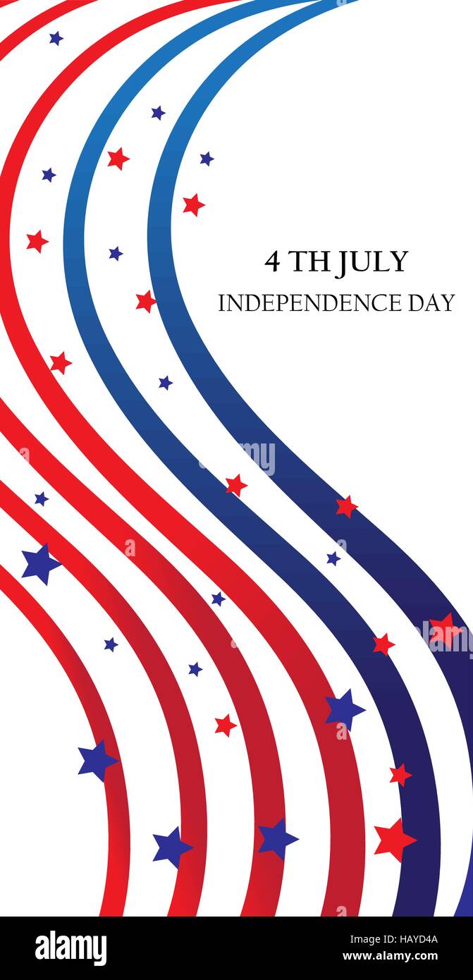 abstract ribbons, flag banner July 4 Independence Day of America, USA ...