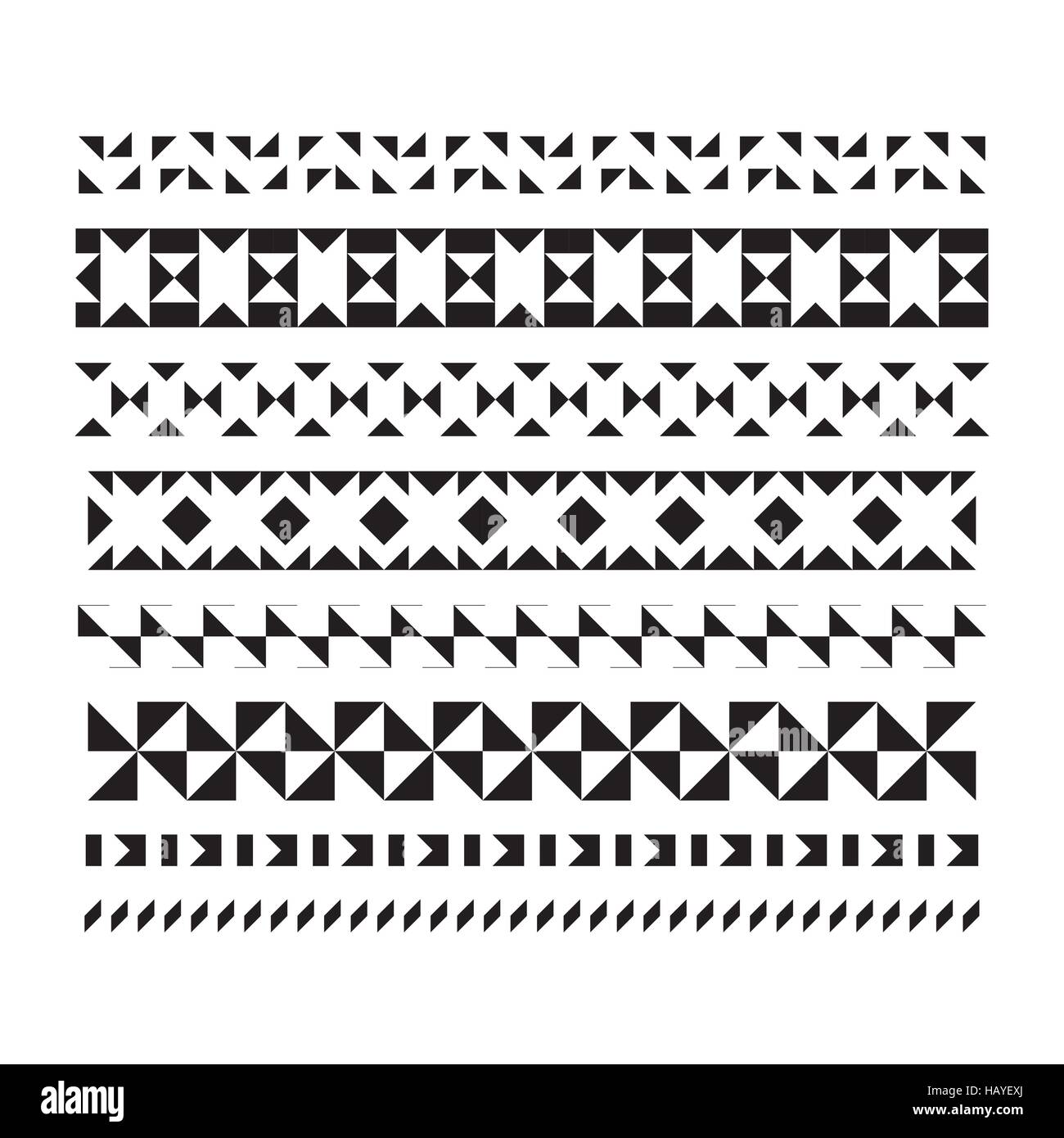 Set vector borders lines geometric hi-res stock photography and images ...