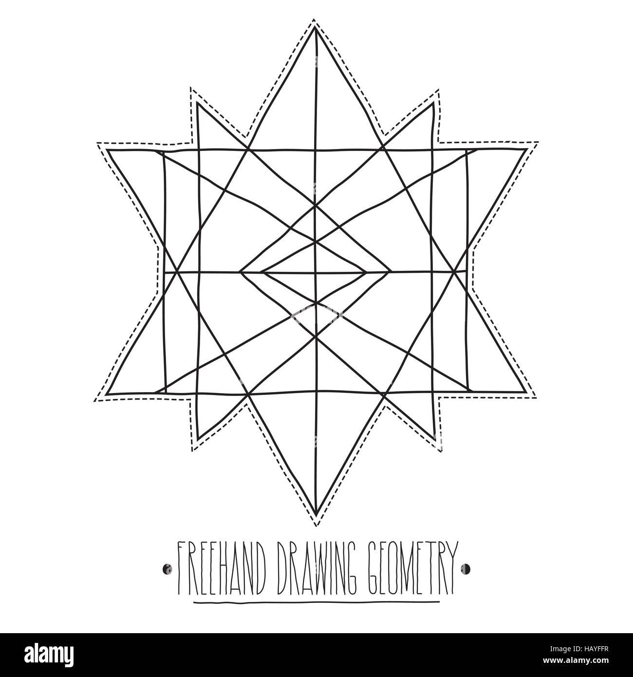 Hollow core geometric figures and elements with lines, polyhedro Stock ...