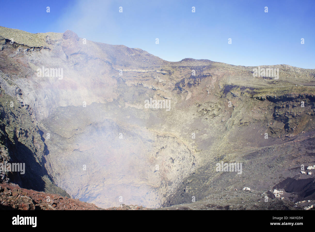 Patagonia, Pucon, Villarrica volcano crater Stock Photo - Alamy