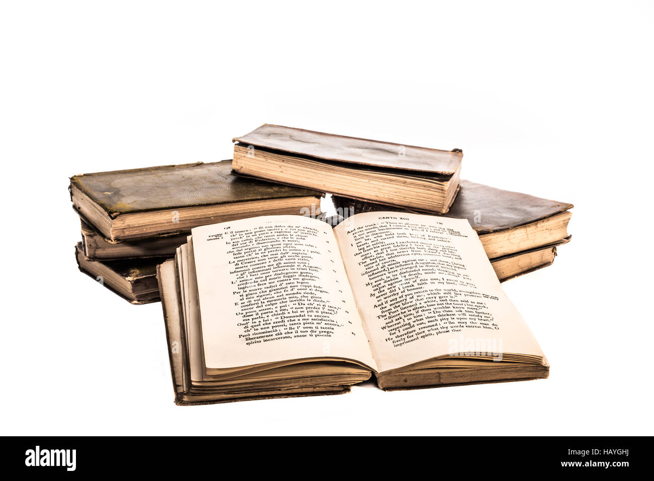 Books on a White Background Stock Photo - Alamy