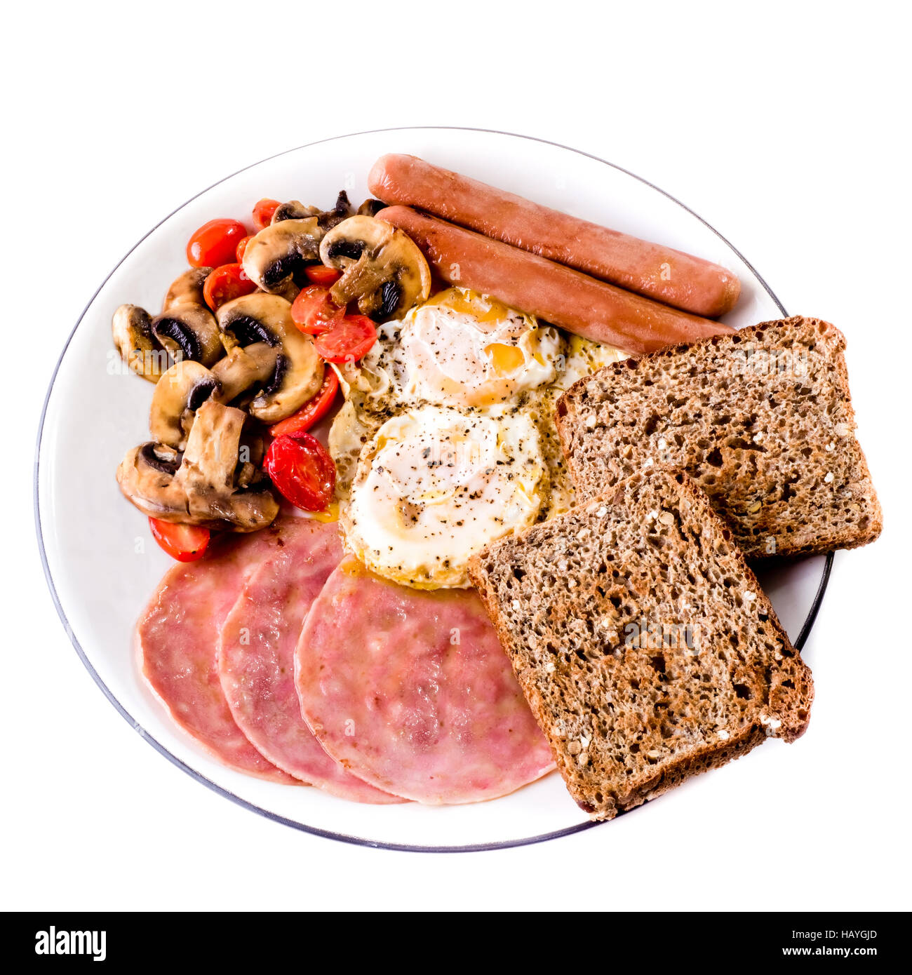 Full english breakfast Cut Out Stock Images & Pictures - Alamy