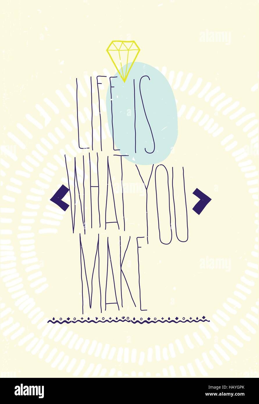 Simple inspirational motivating quotes poster with diamond, dood Stock ...