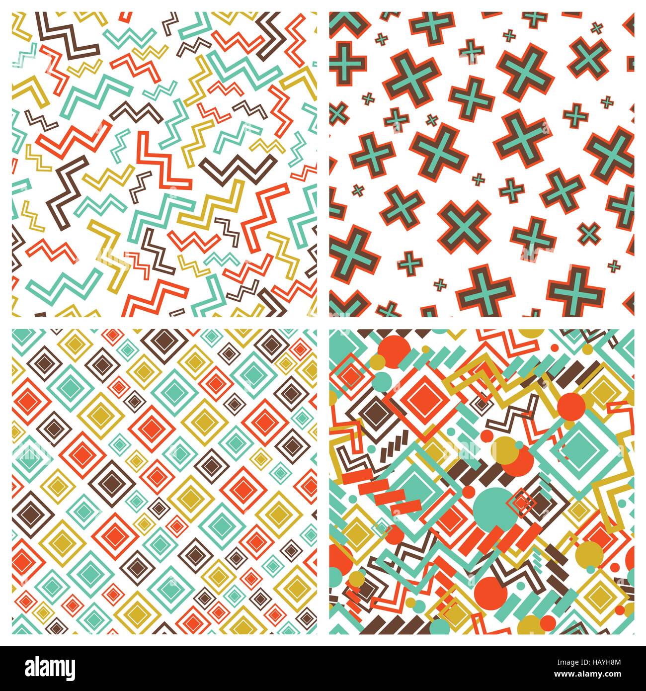 Pattern pink geometric shapes in Stock Vector Images - Alamy