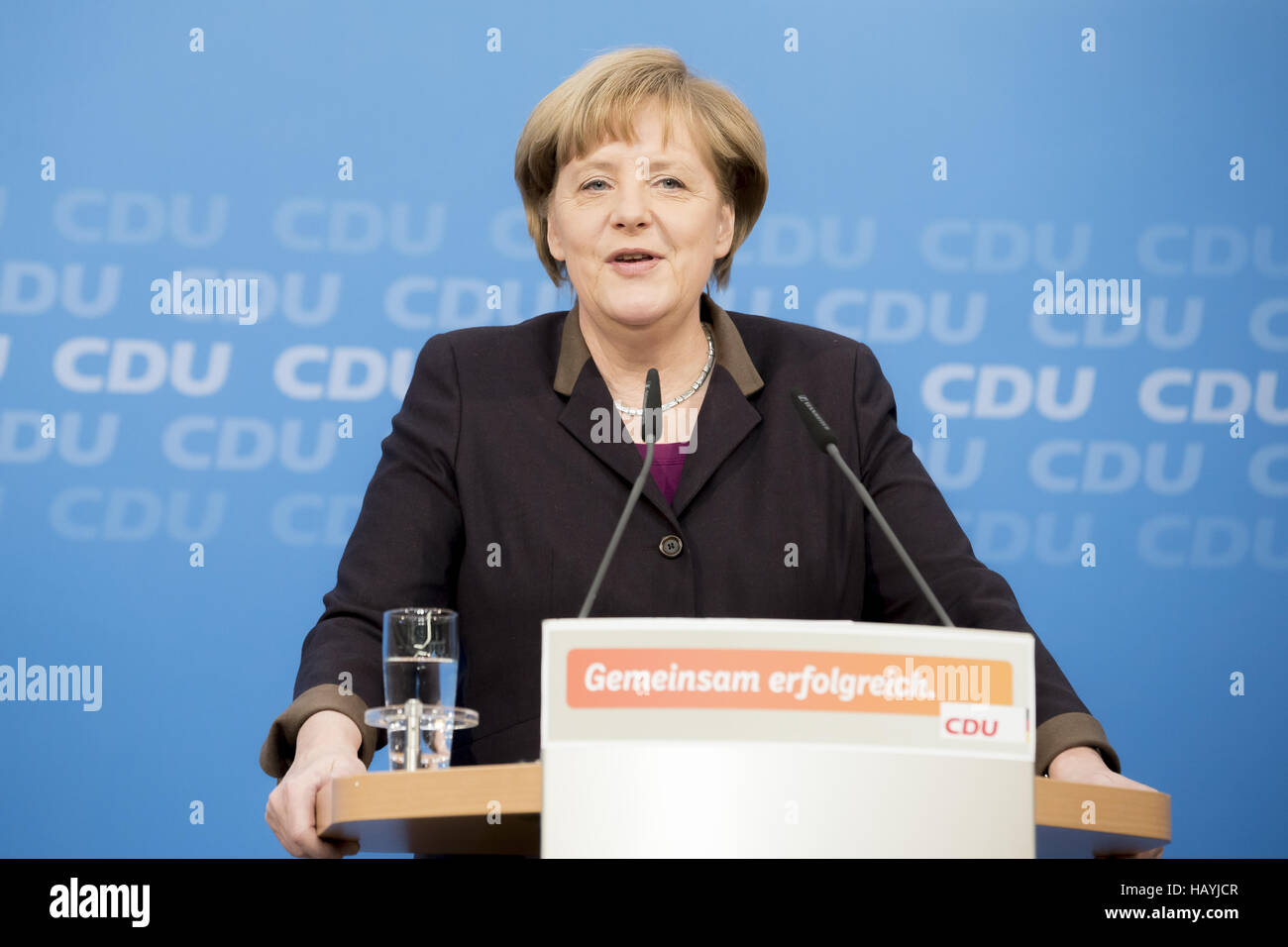 CDU Press Conference with Merkel Stock Photo - Alamy