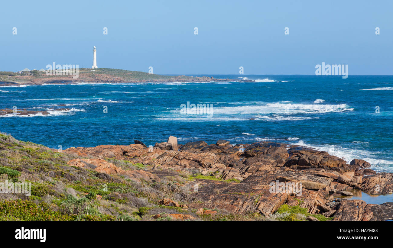 Cape Leeuwin Lighthouse, at the south-western tip of Australia, where ...
