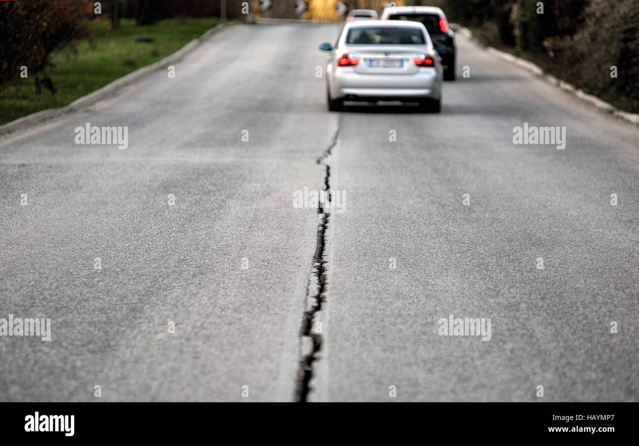 Aftermath of Italian earthquake in Norcia, Italy, following a 6.6 ...