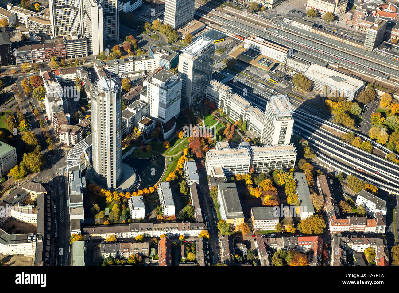 Essen rwe tower aerial view hi-res stock photography and images - Alamy