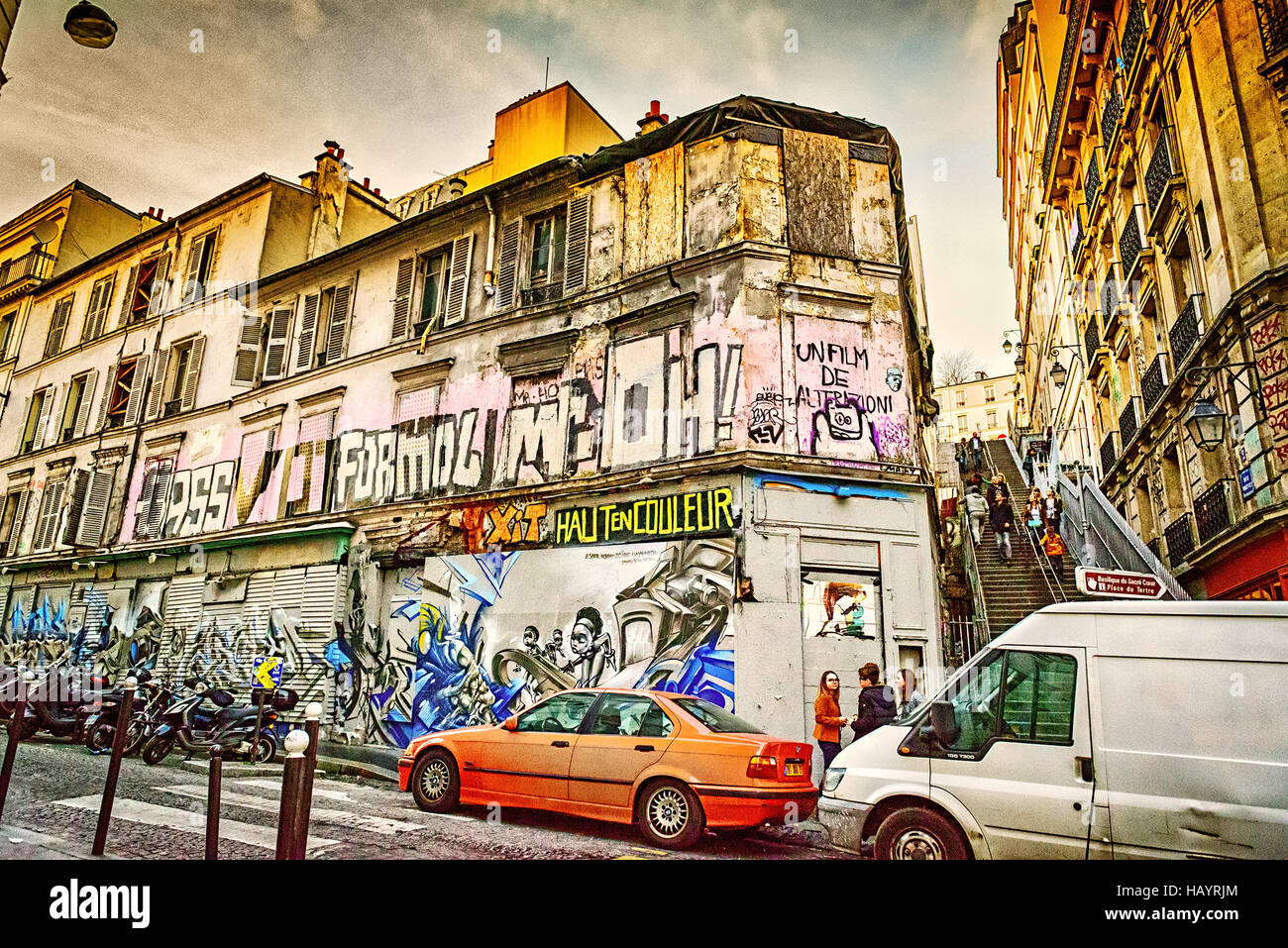 Paris street vintage style Stock Photo - Alamy