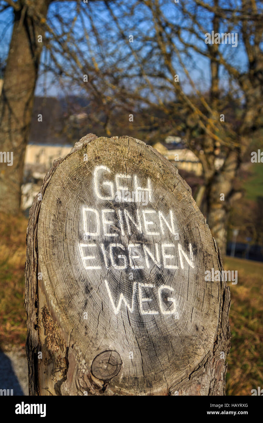 Go your own way Stock Photo - Alamy