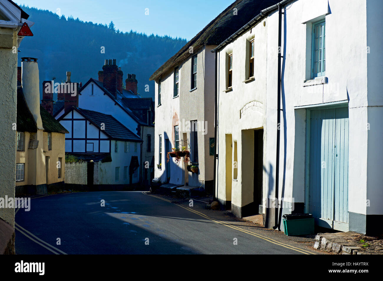Street in the village of Dunster, Somerset, England UK Stock Photo - Alamy