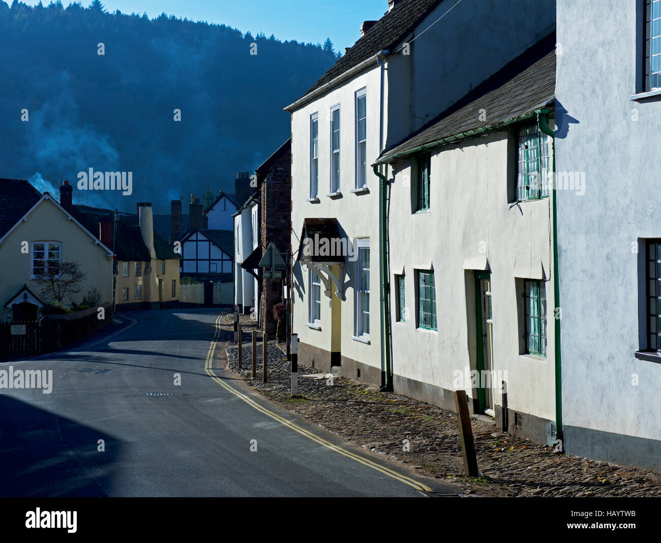 Street in the village of Dunster, Somerset, England UK Stock Photo - Alamy