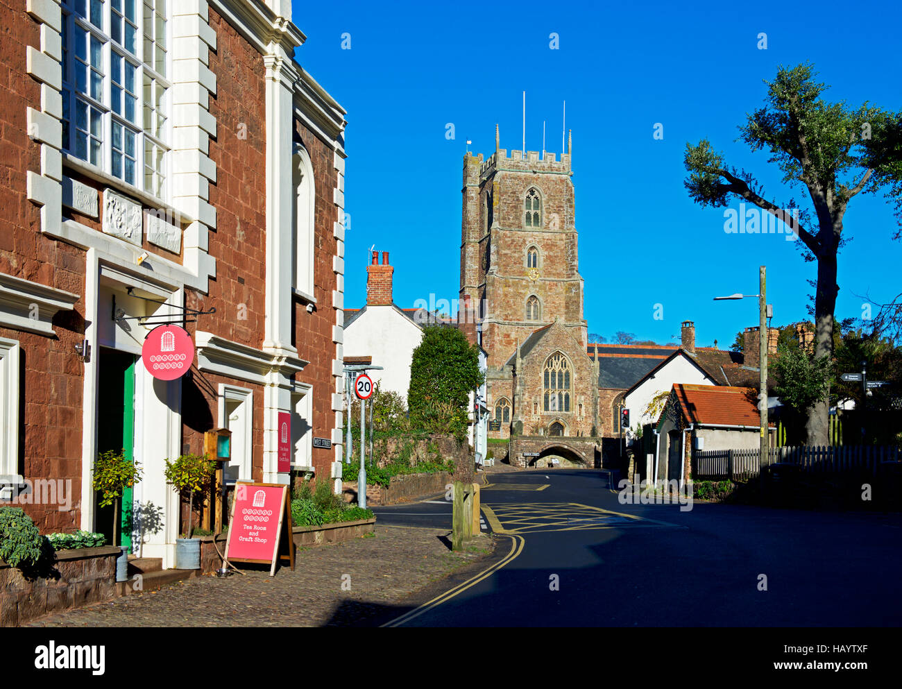 St George's Church in the village of Dunster, Somerset, England UK ...