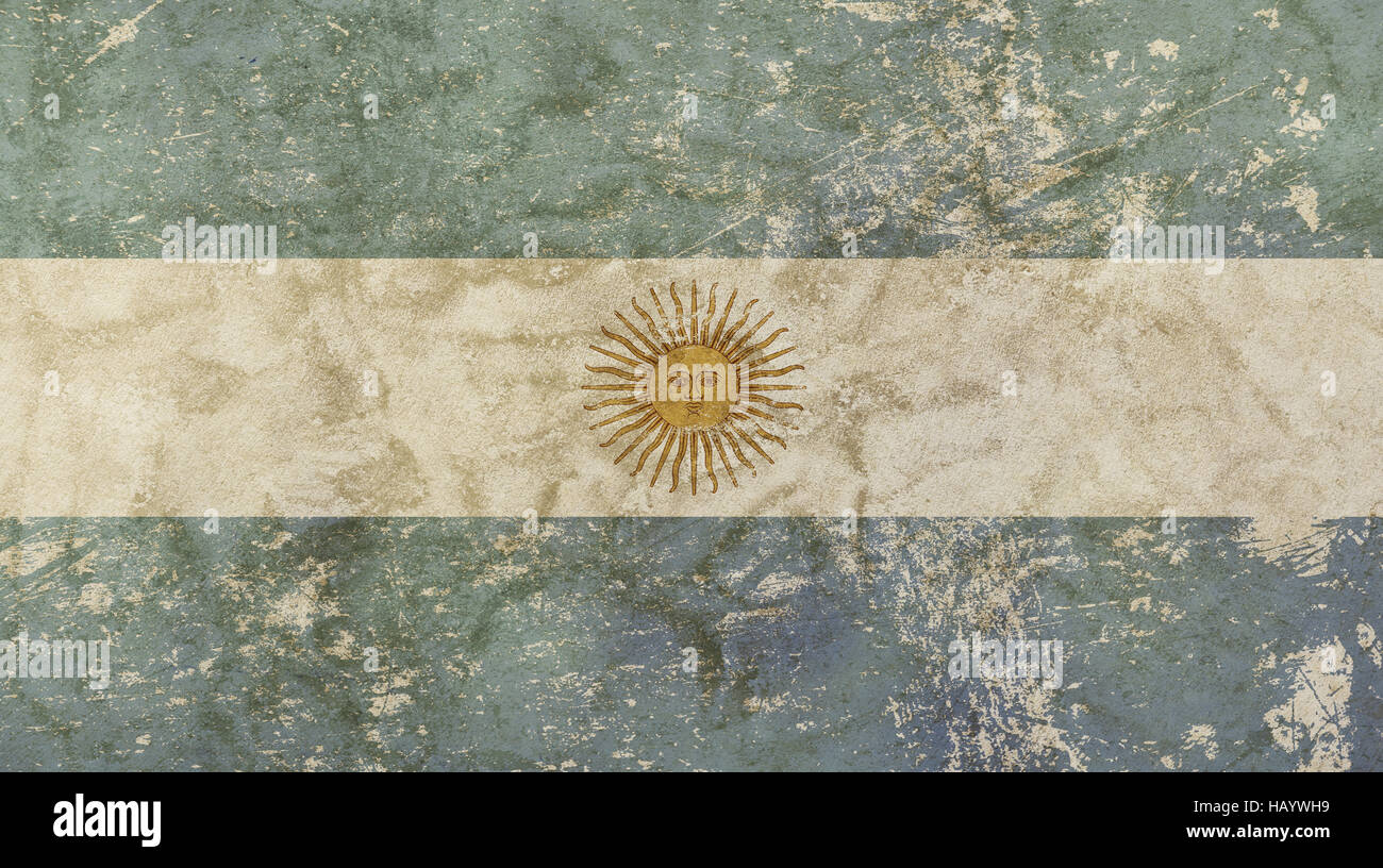 Old grunge vintage dirty faded shabby distressed Argentina or ...