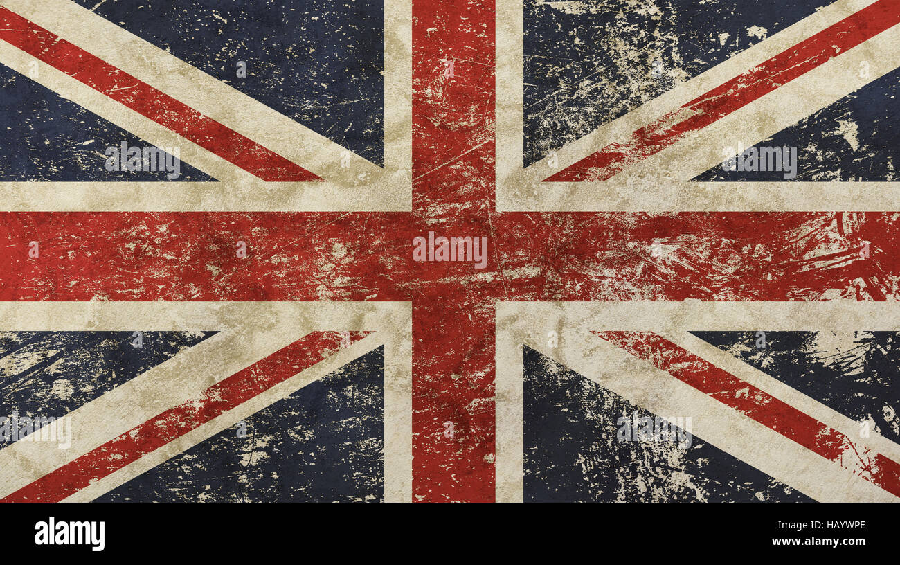 Old grunge vintage dirty faded shabby distressed UK Great Britain ...