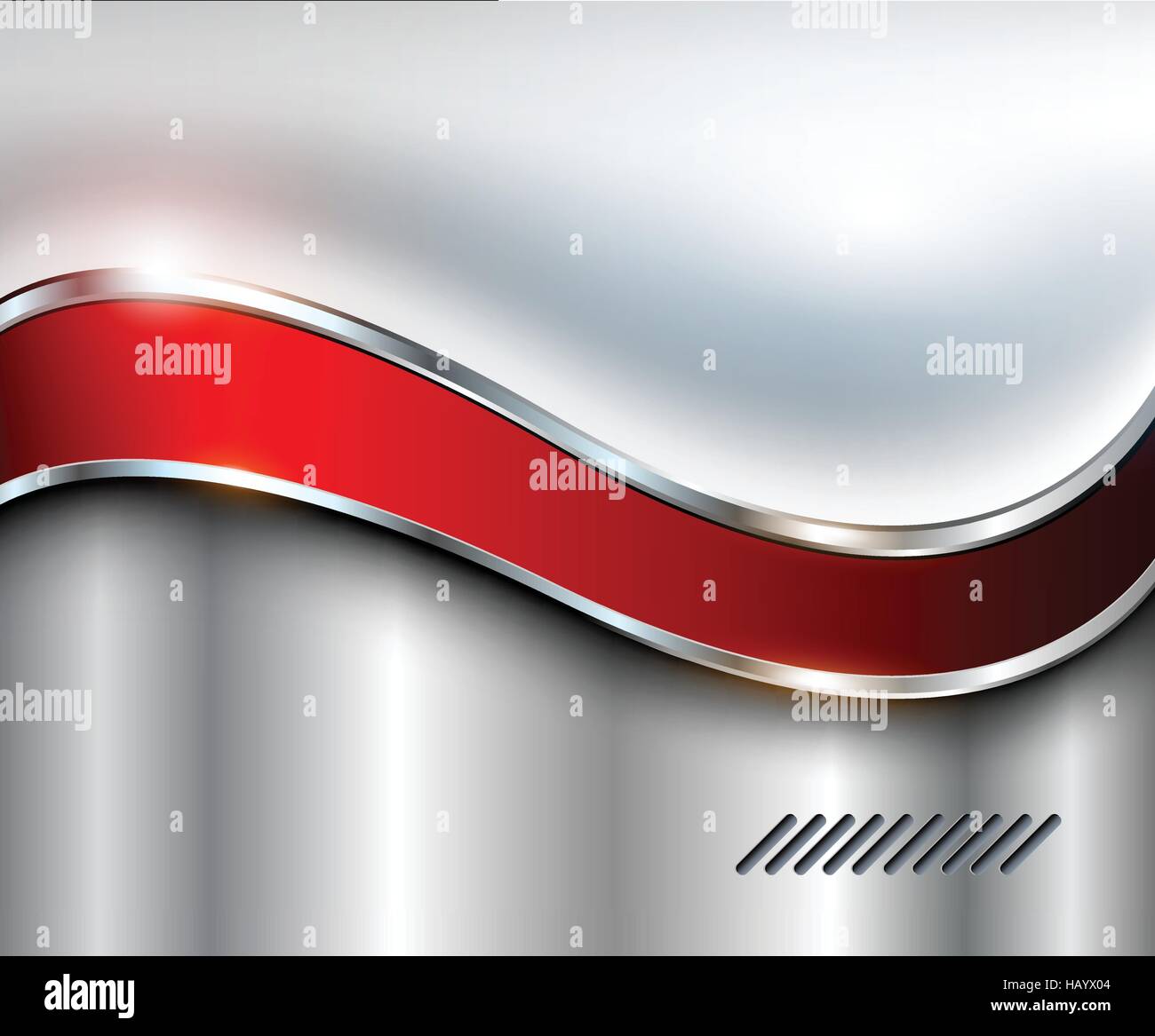 Abstract silver background, metallic with red wave Stock Vector Image ...