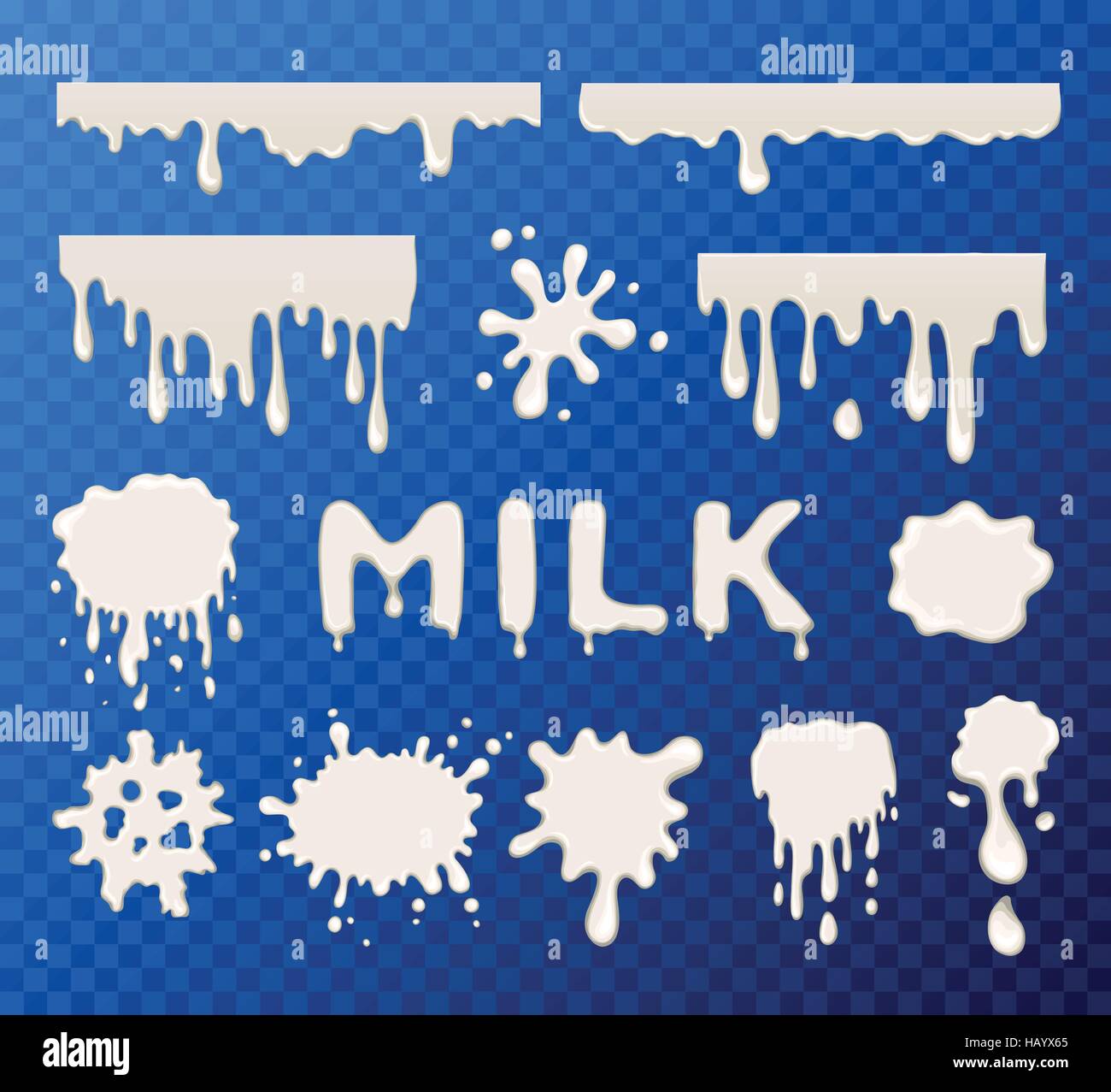 Milk splat collection Stock Vector Image & Art - Alamy