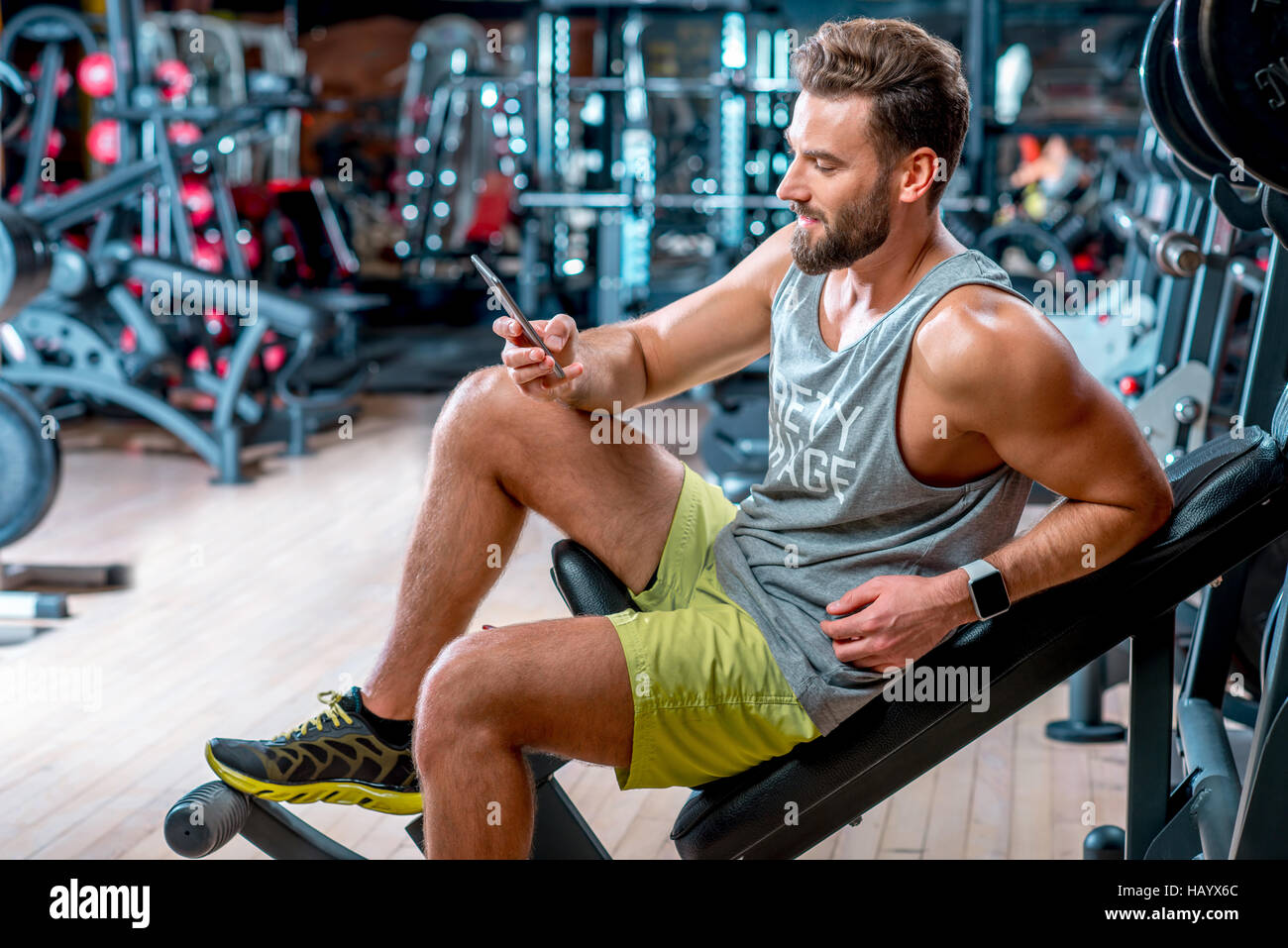 Man in the gym Stock Photo - Alamy