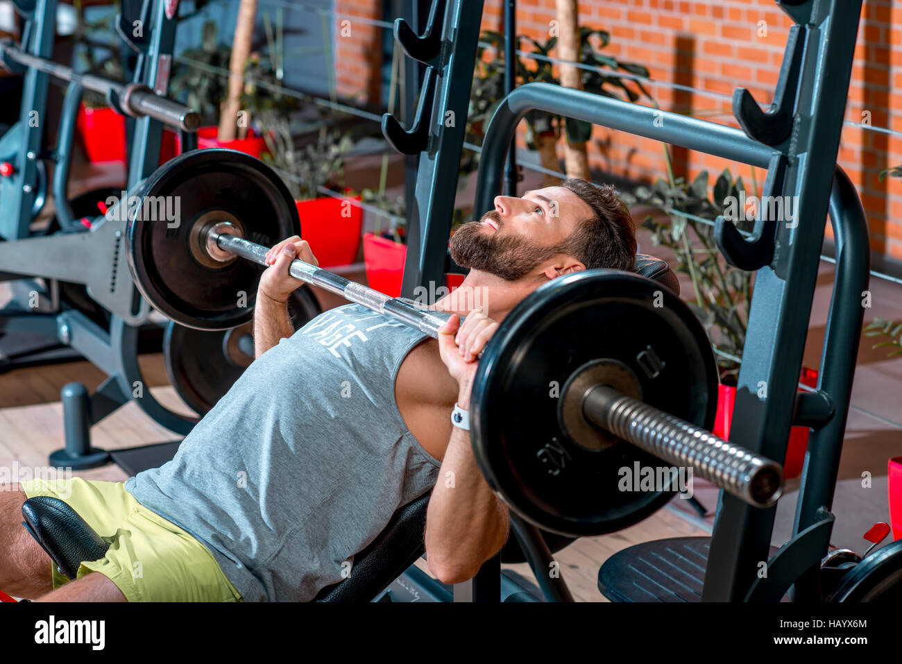 Man in the gym Stock Photo - Alamy