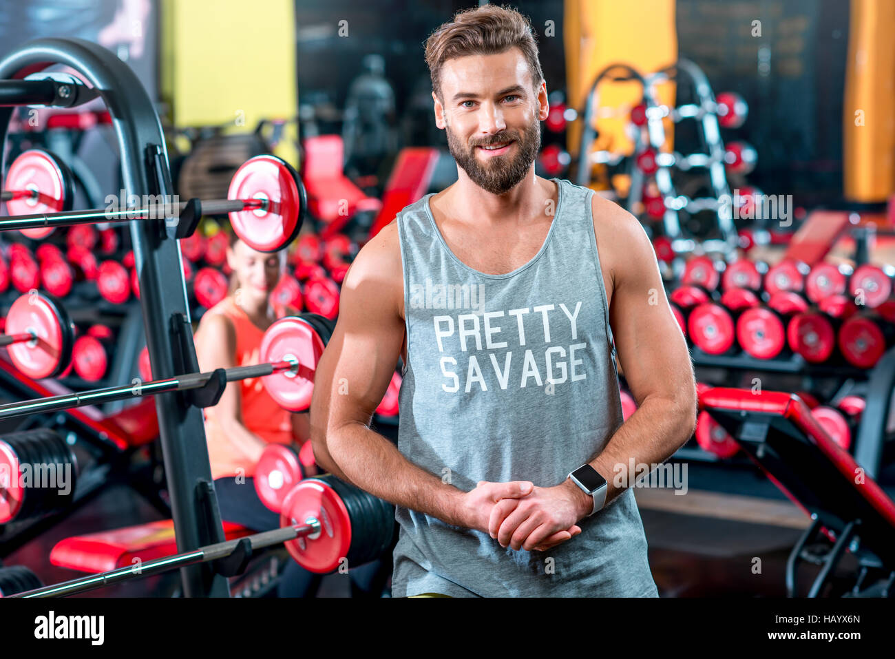 Man in the gym Stock Photo - Alamy