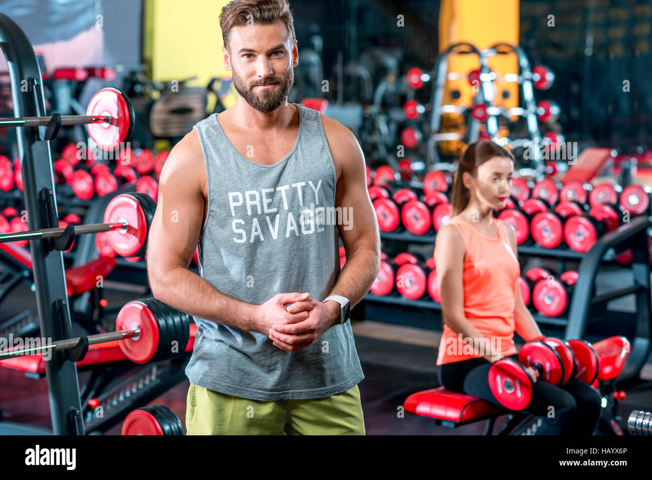 Man in the gym Stock Photo - Alamy