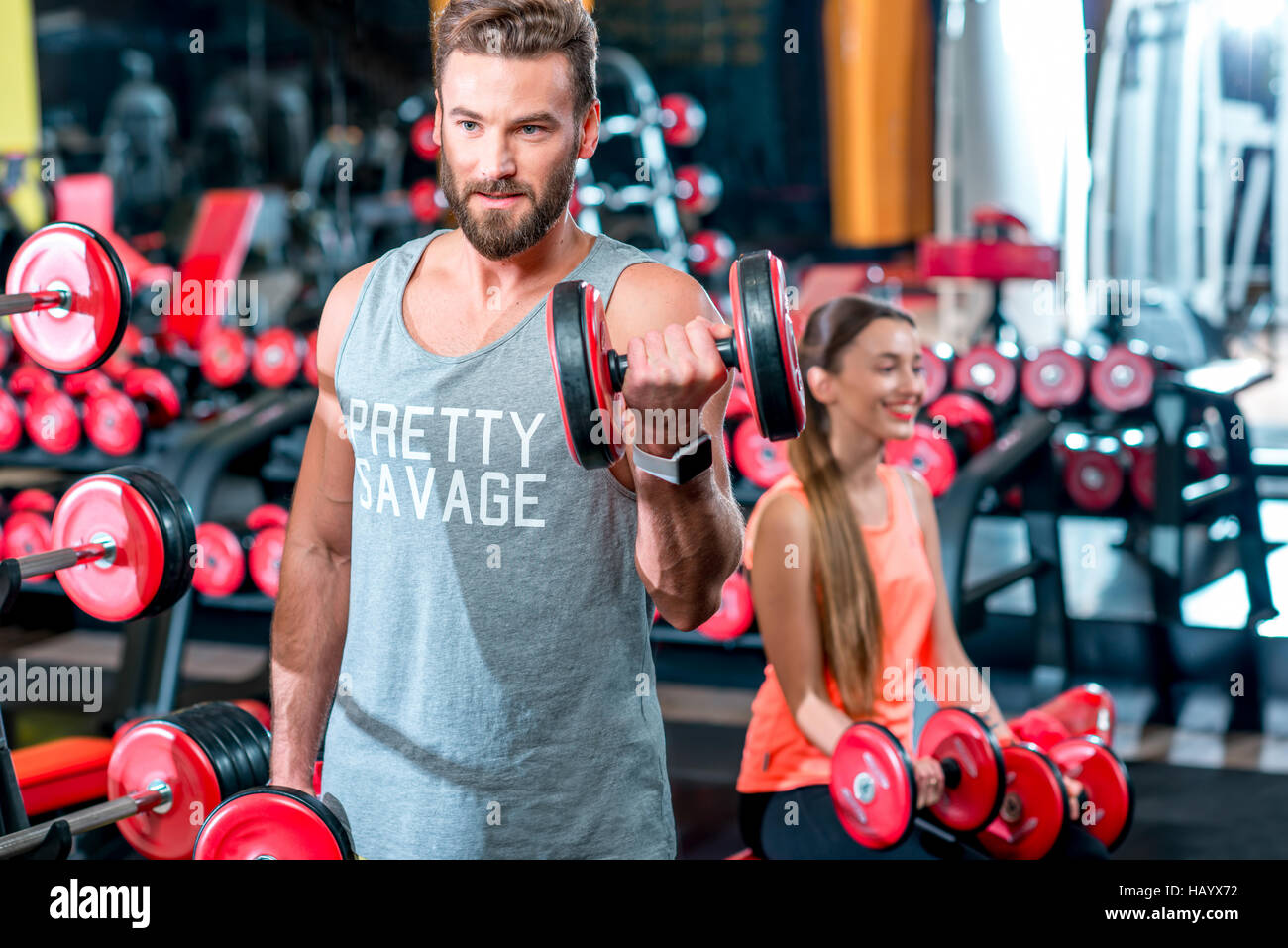Man in the gym Stock Photo - Alamy