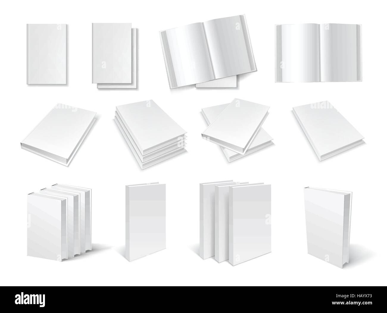 Blank book templates set Stock Vector Image & Art - Alamy