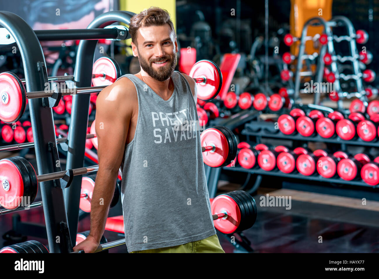 Man in the gym Stock Photo - Alamy