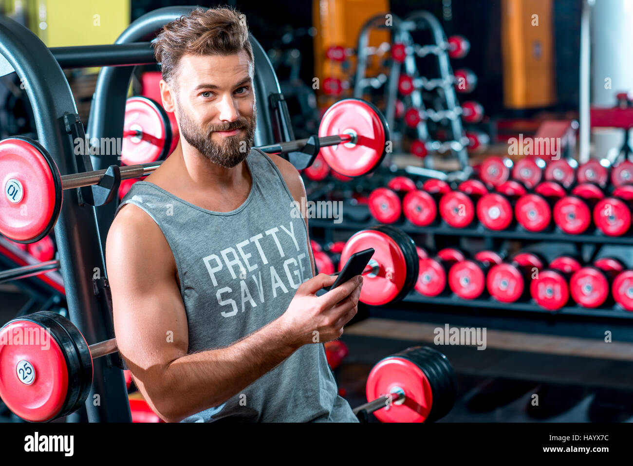 Man in the gym Stock Photo - Alamy