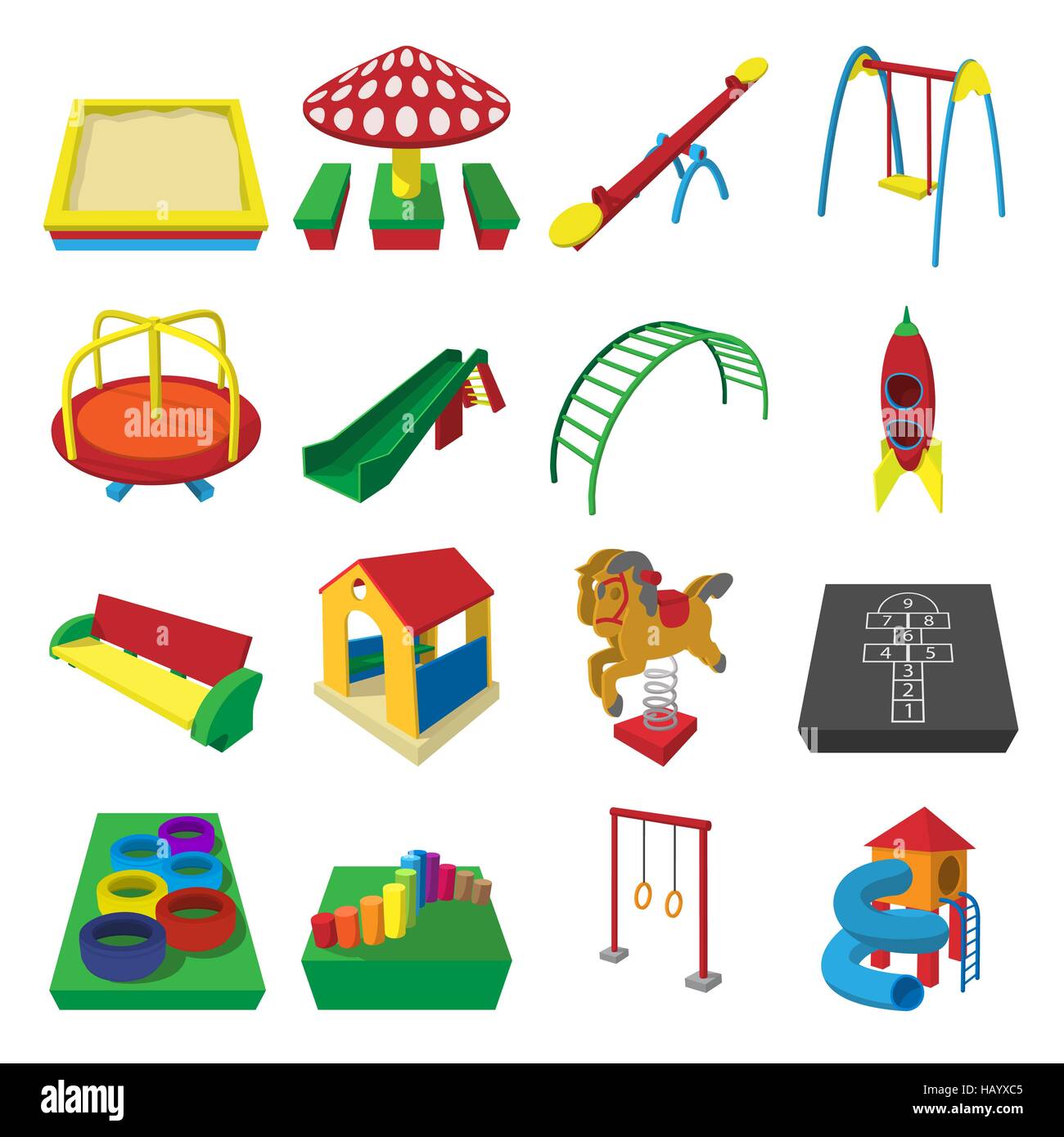 Playground cartoon hi-res stock photography and images - Alamy