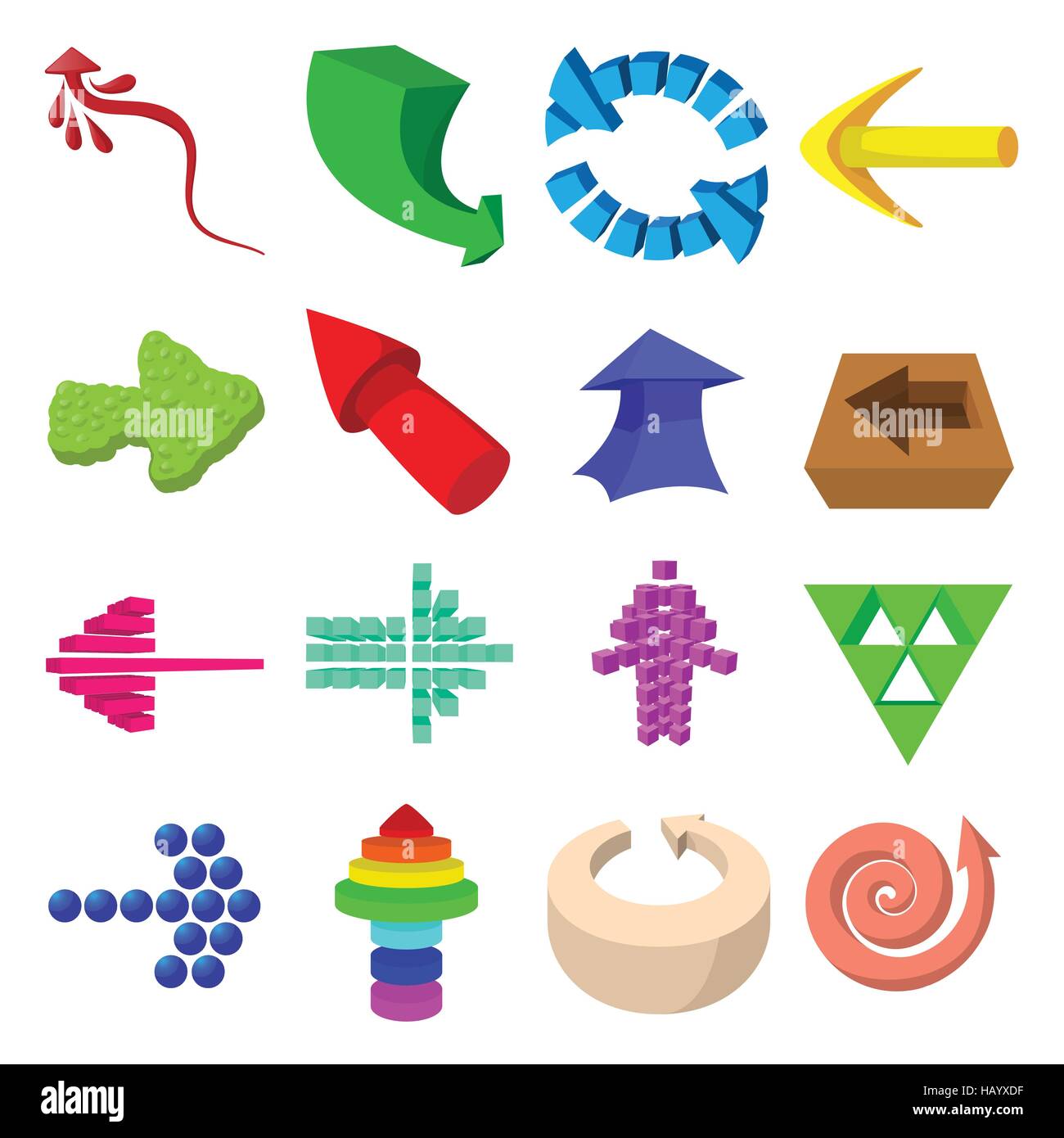 Arrow sign cartoon icons Stock Vector Image & Art - Alamy