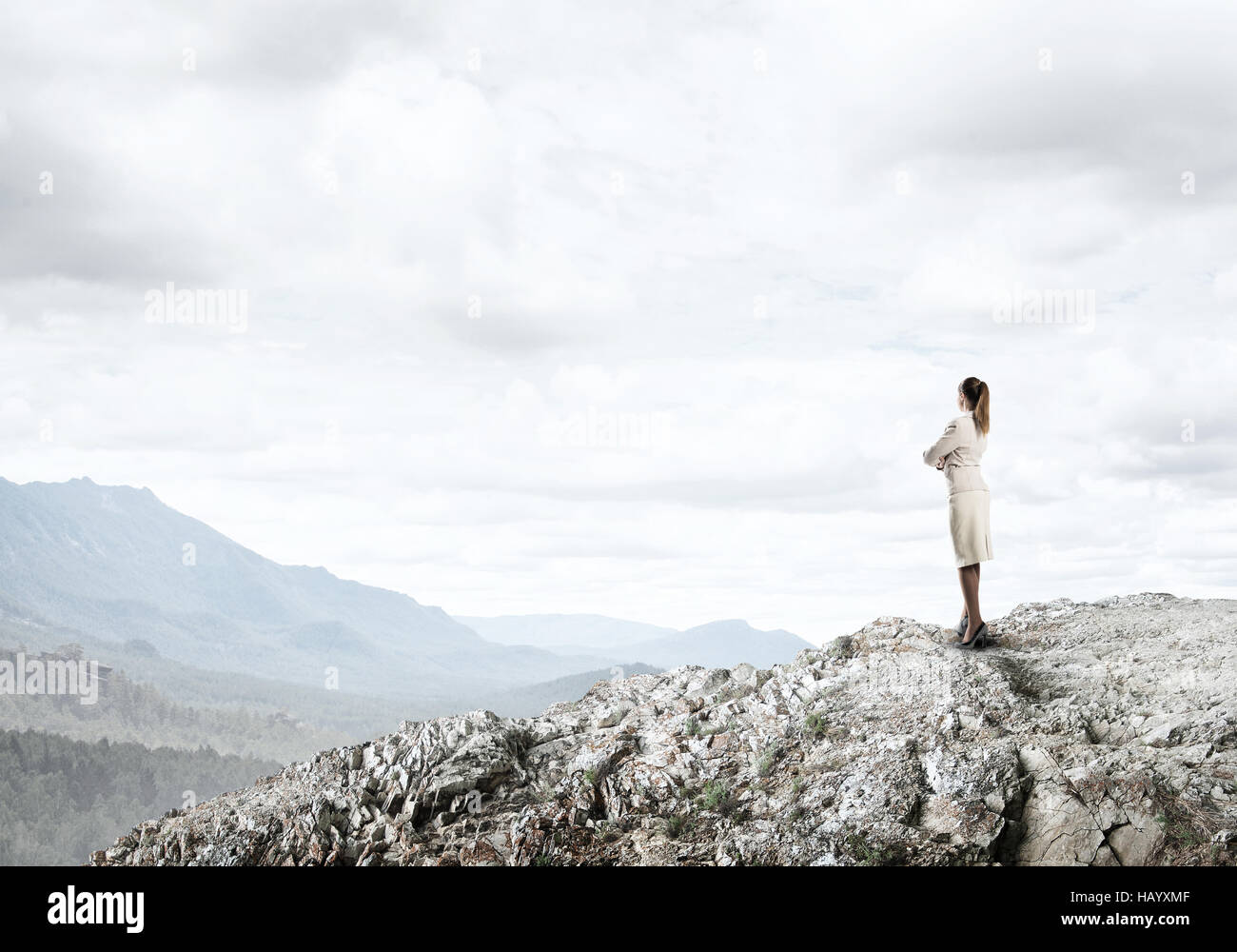 Achieving top of success Stock Photo - Alamy