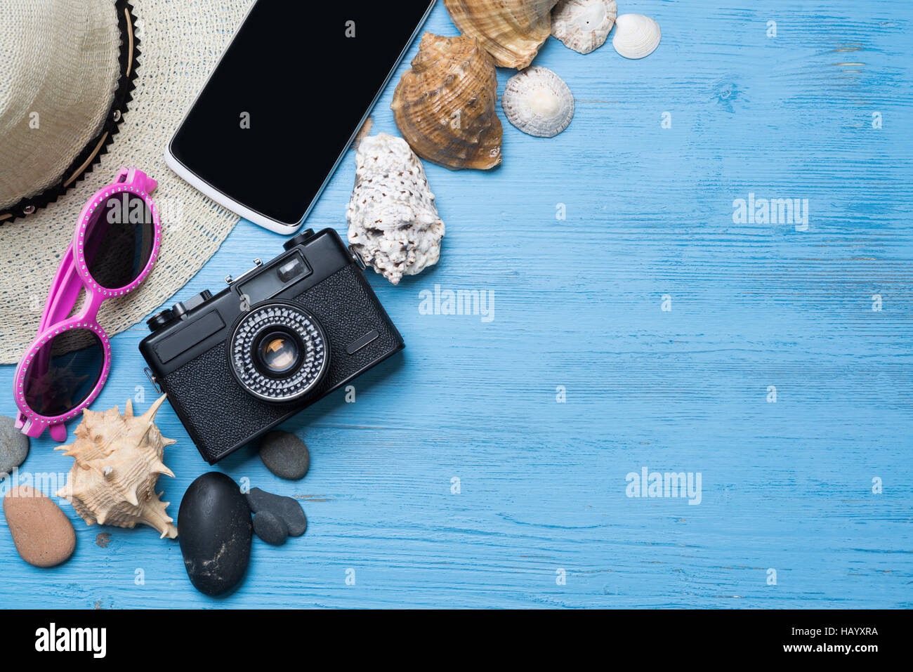 Summer objects for vacation Stock Photo - Alamy