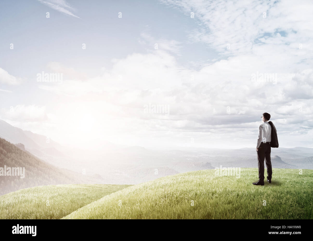 Achieving top of success Stock Photo - Alamy