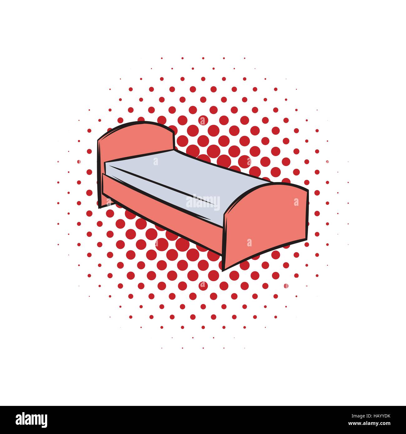 Single bed comics icon Stock Vector Image & Art - Alamy