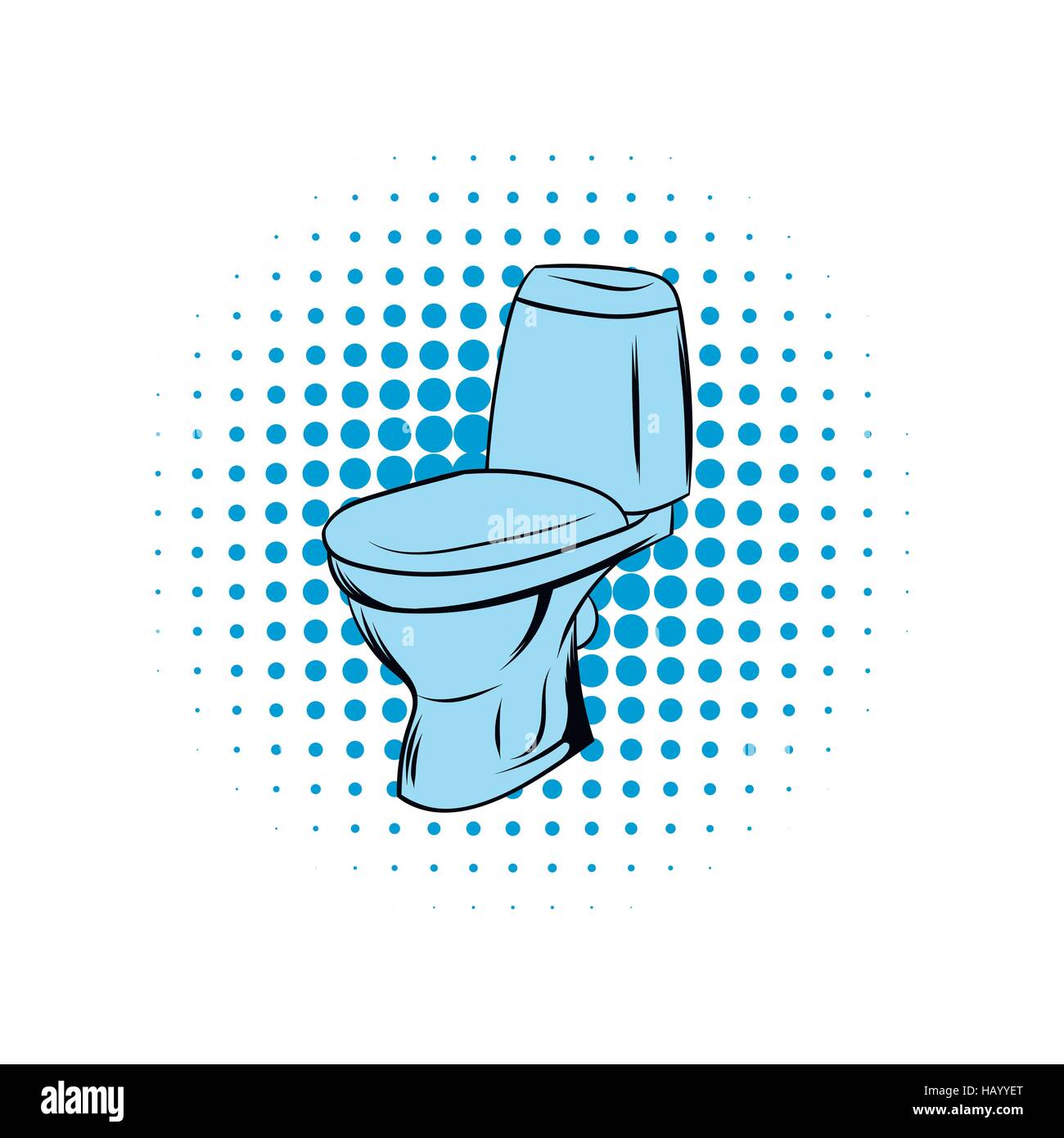 Blue toilet comics icon Stock Vector Image & Art - Alamy