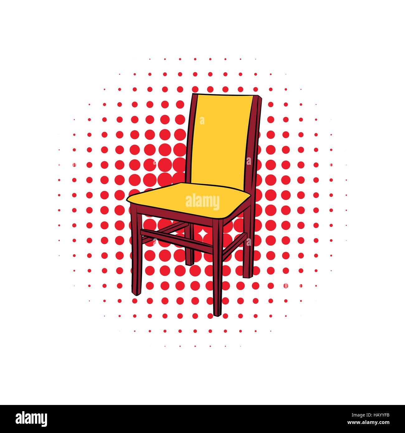 Classic wooden chair comic icon Stock Vector Image & Art - Alamy