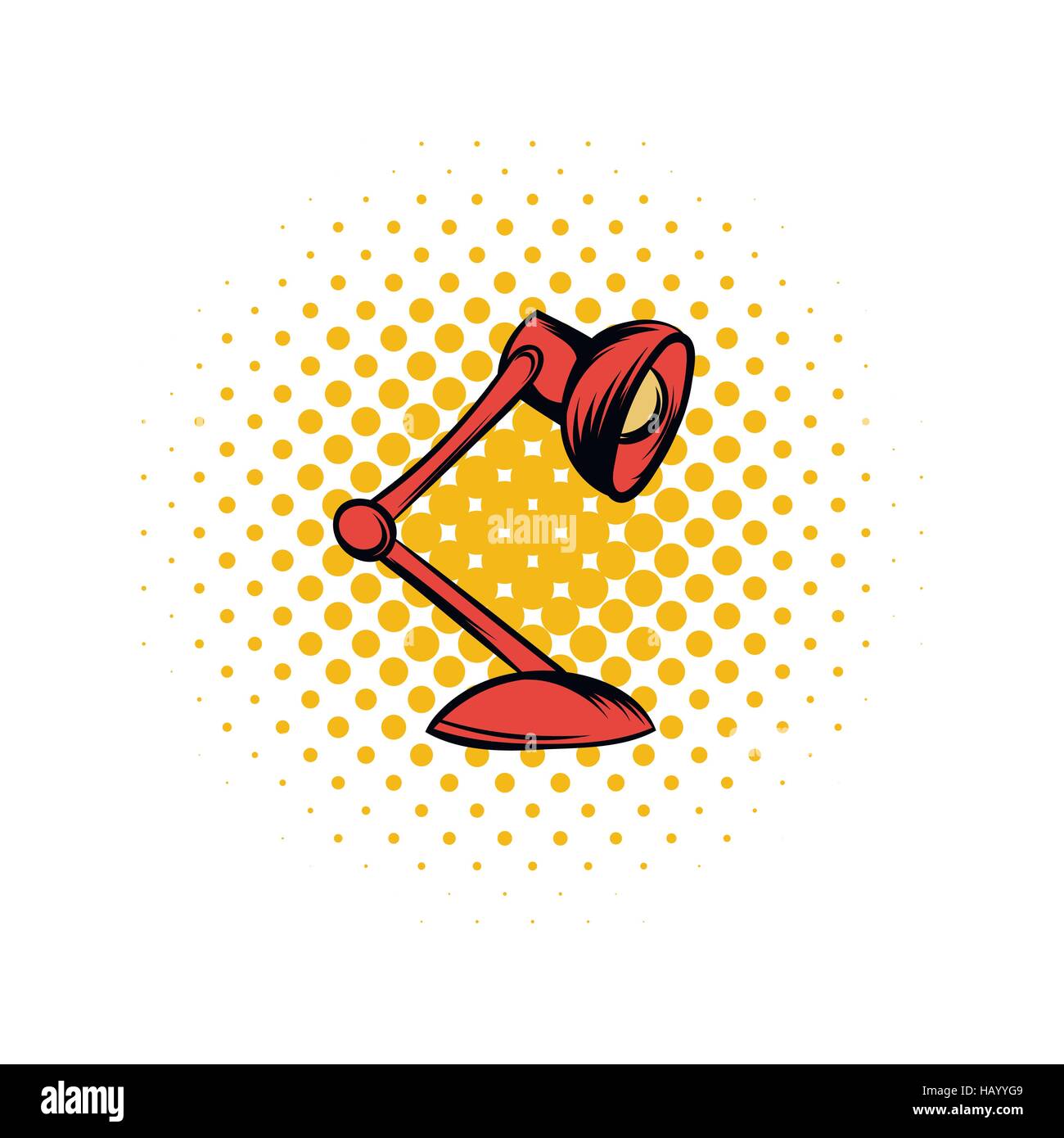 Red table lamp comics icon Stock Vector Image & Art - Alamy