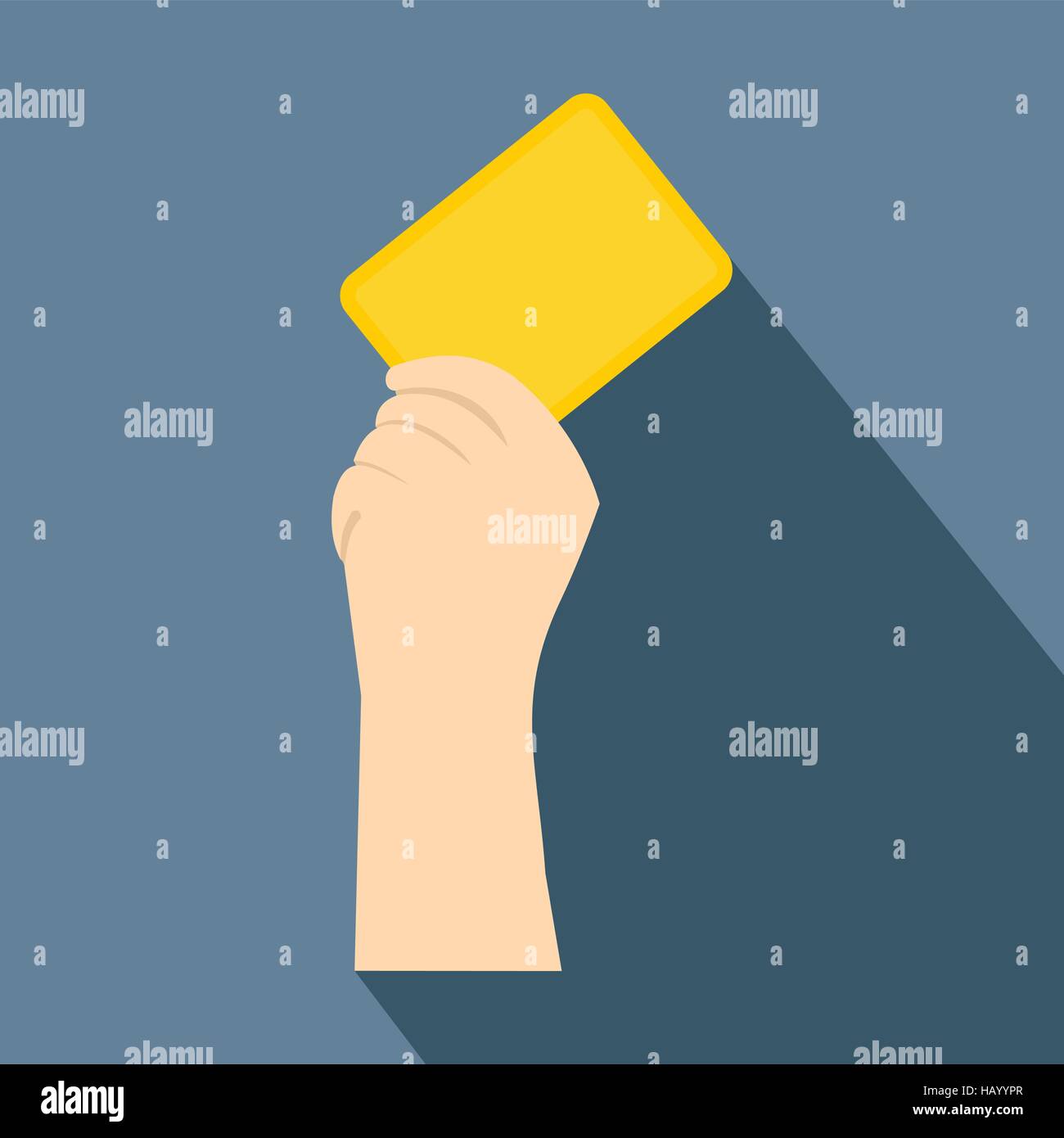 Referee showing yellow card flat icon Stock Vector Image & Art - Alamy