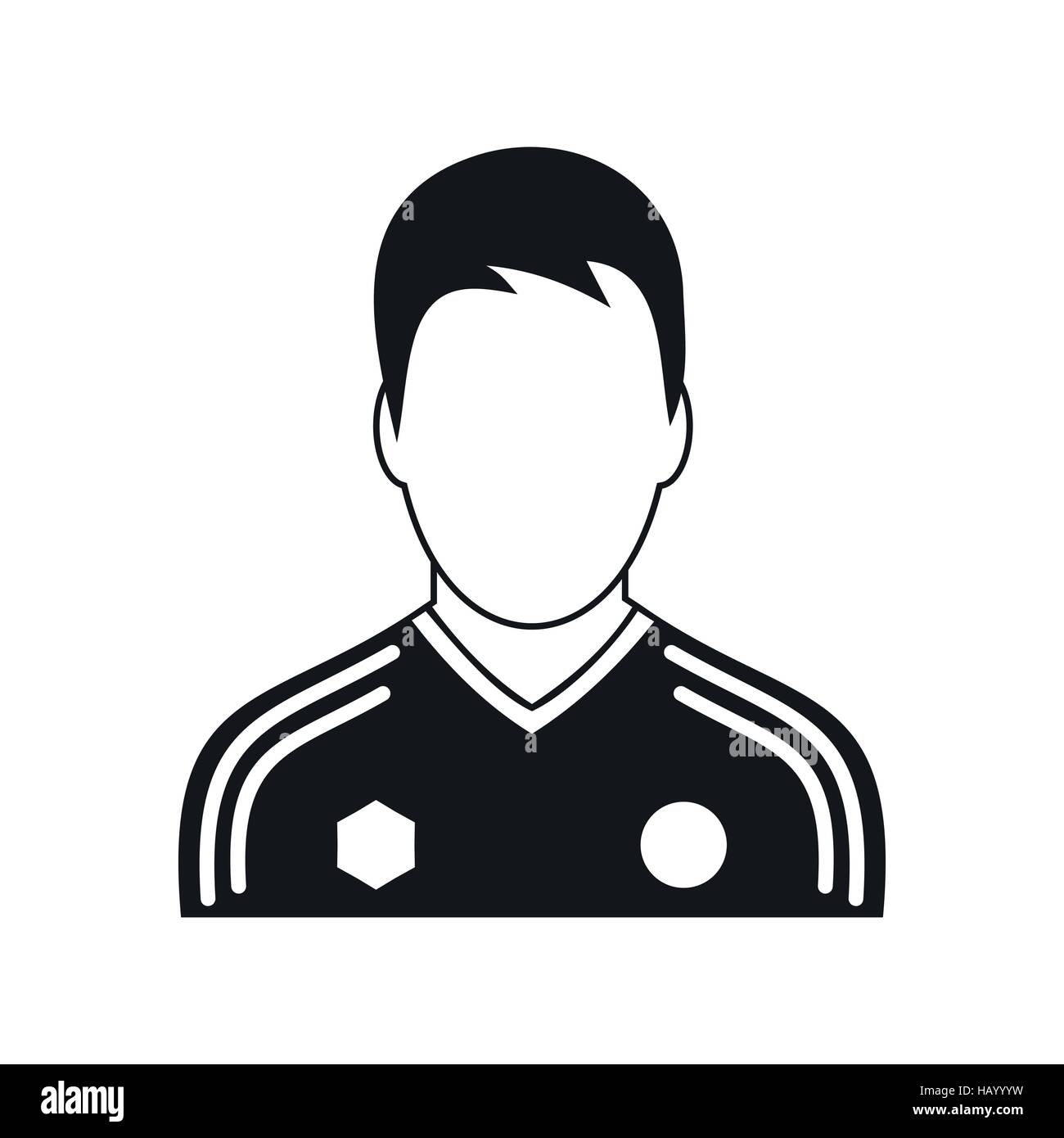 Soccer player black simple icon Stock Vector Image & Art - Alamy
