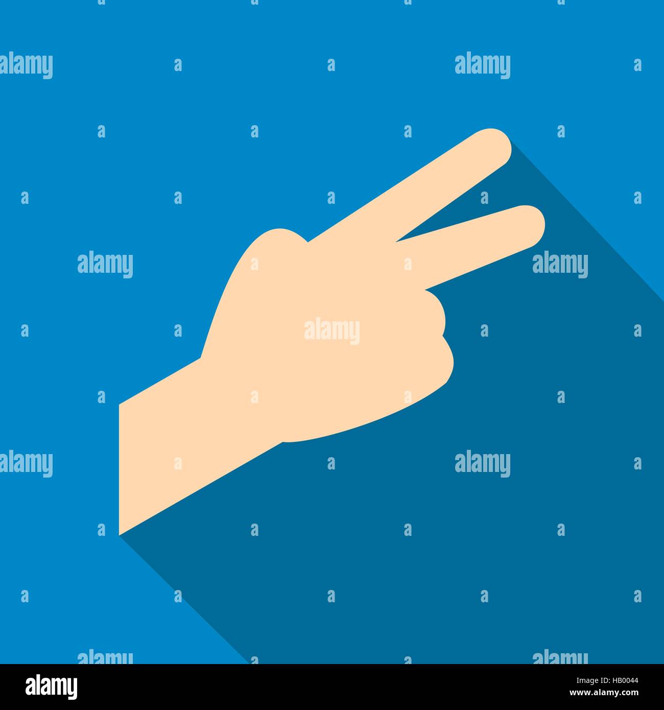 Hand with two fingers flat icon Stock Vector Image & Art - Alamy