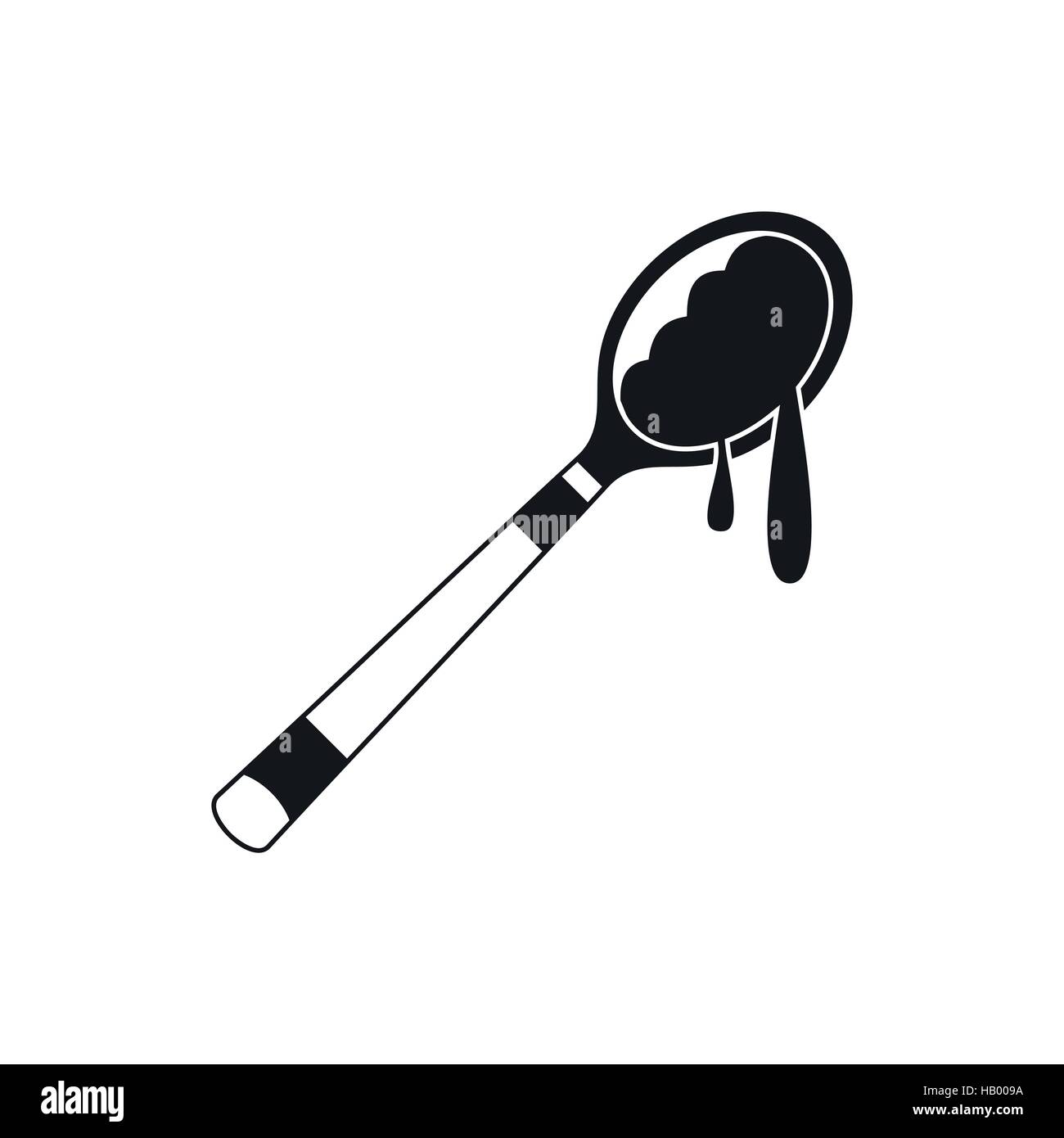 Honey spoon black simple icon Stock Vector Image & Art - Alamy